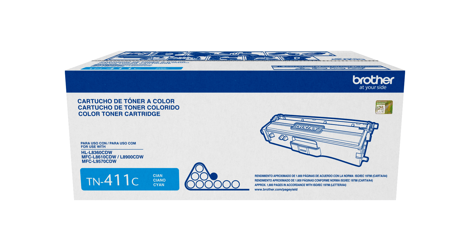 BROTHER Toner TN-411C Cyan - Alcaplus Computación